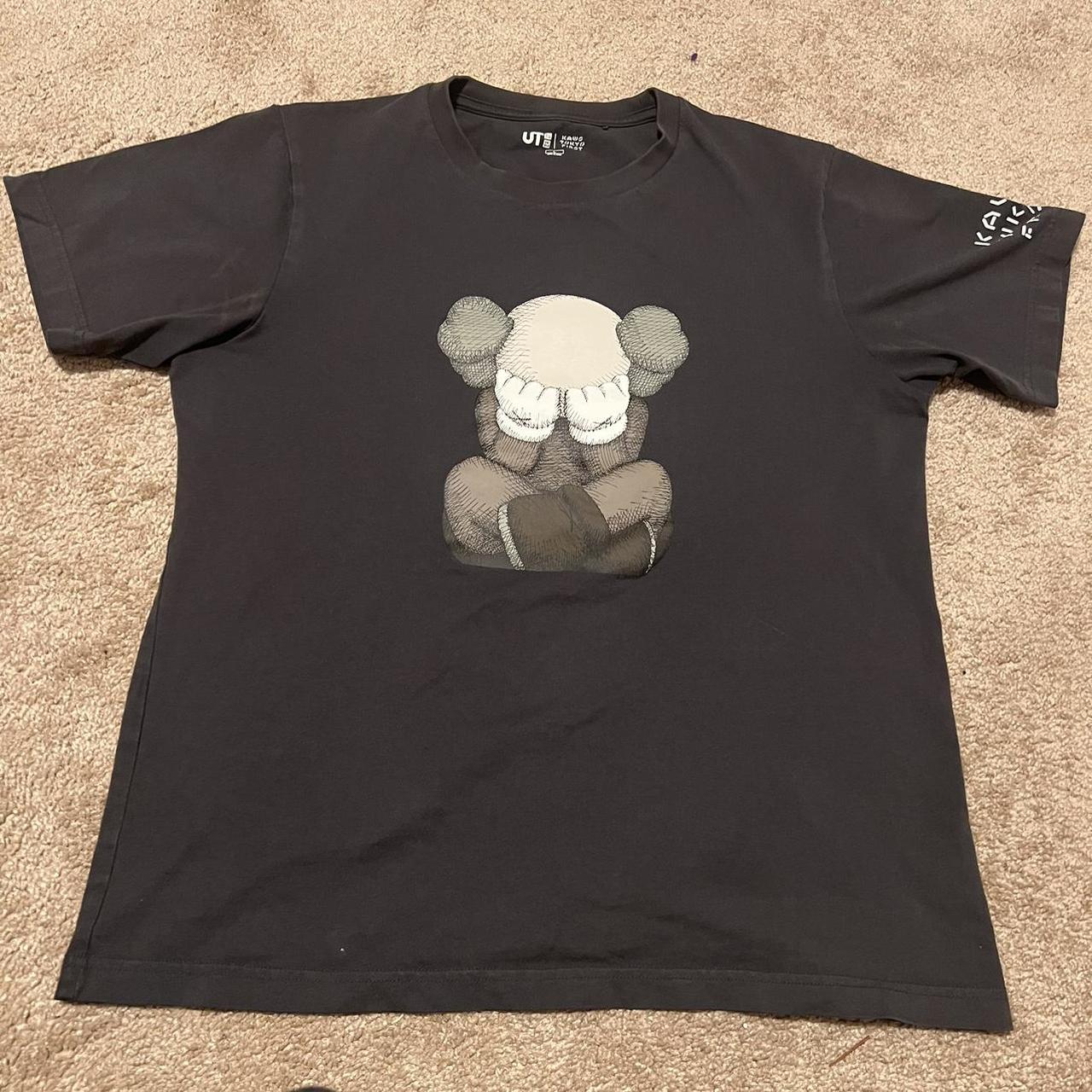 Kaws Shirt Large Fire Kaws x Uniqlo tee with front... - Depop