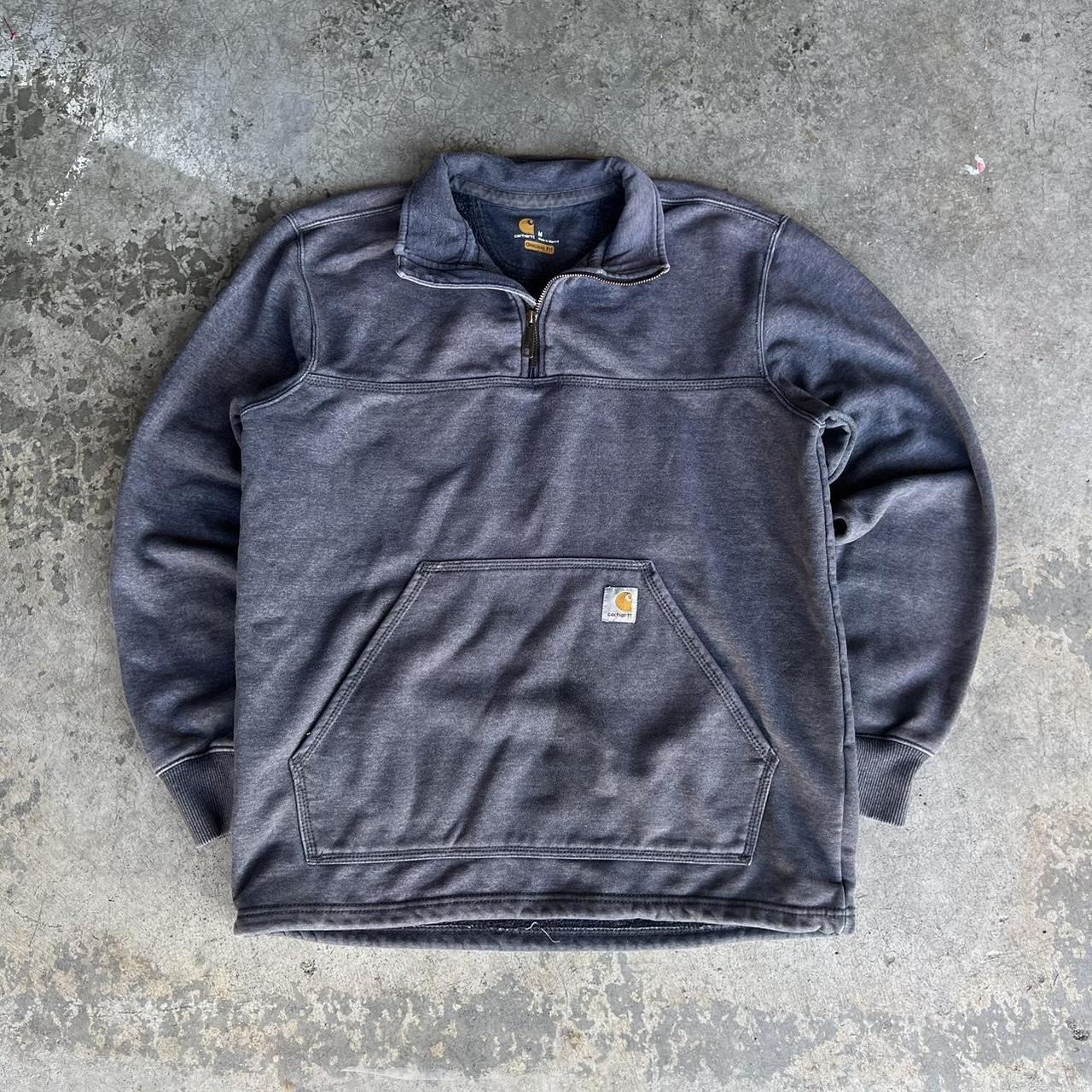 Carhartt Sweatshirt Medium Grey carhartt 1/4 zip... - Depop