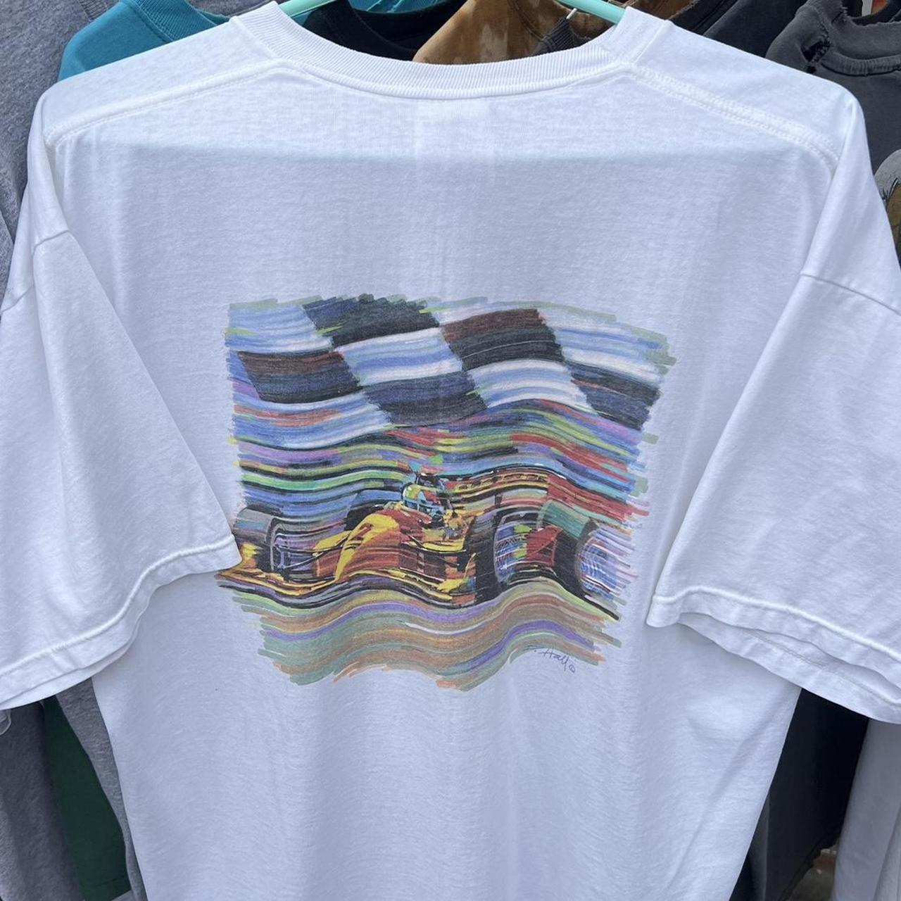 Vintage Racing Tee XL 80s 90s nascar style racing... - Depop