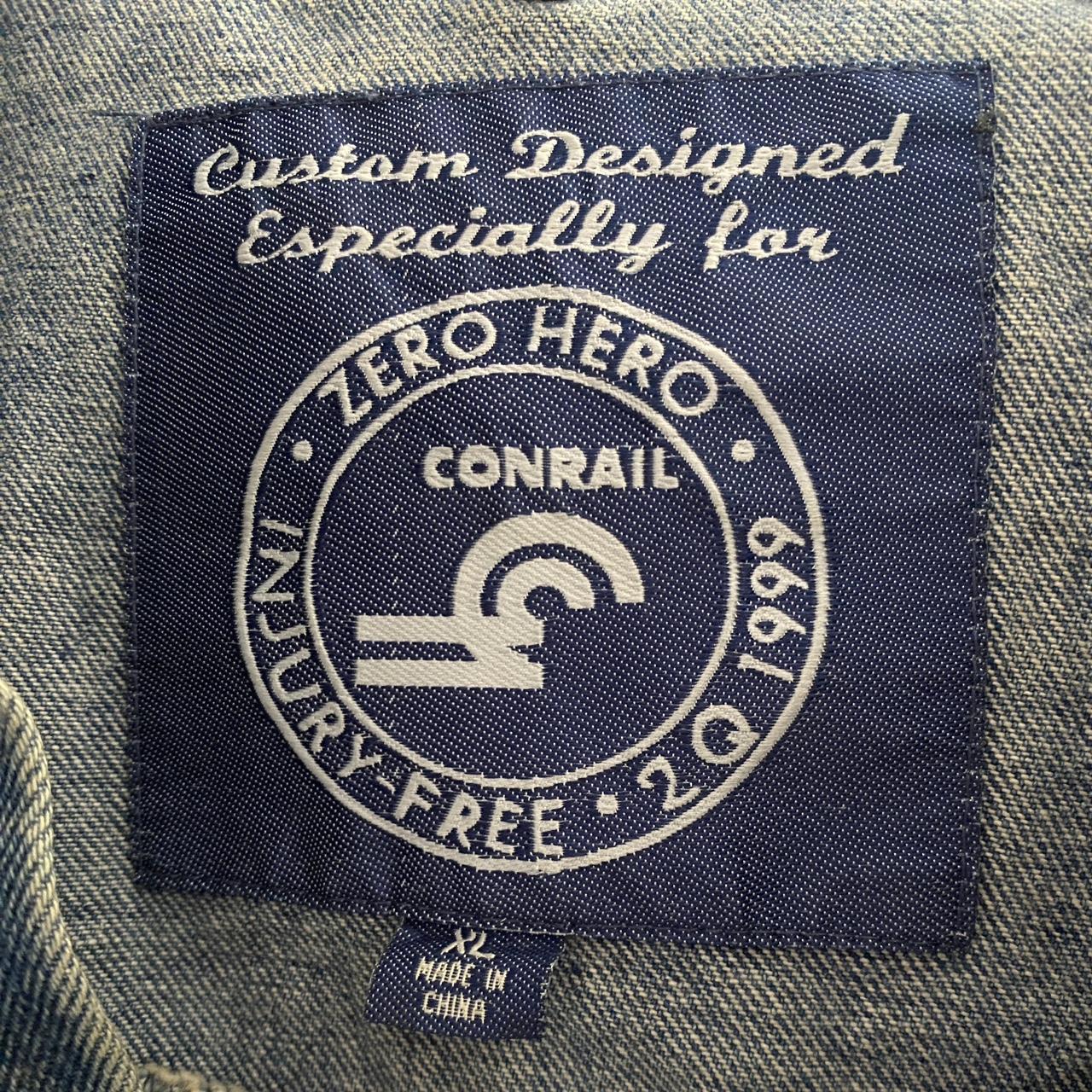 Vintage Conrail Denim Jacket mint condition!... - Depop