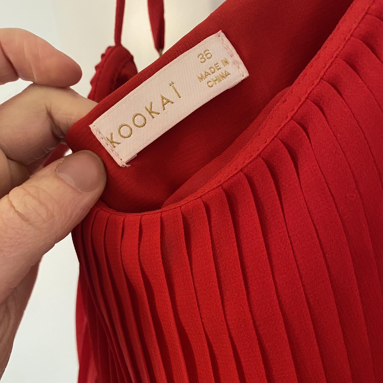 Kookai Carlotta set, size 36 Red pleated skirt with... - Depop