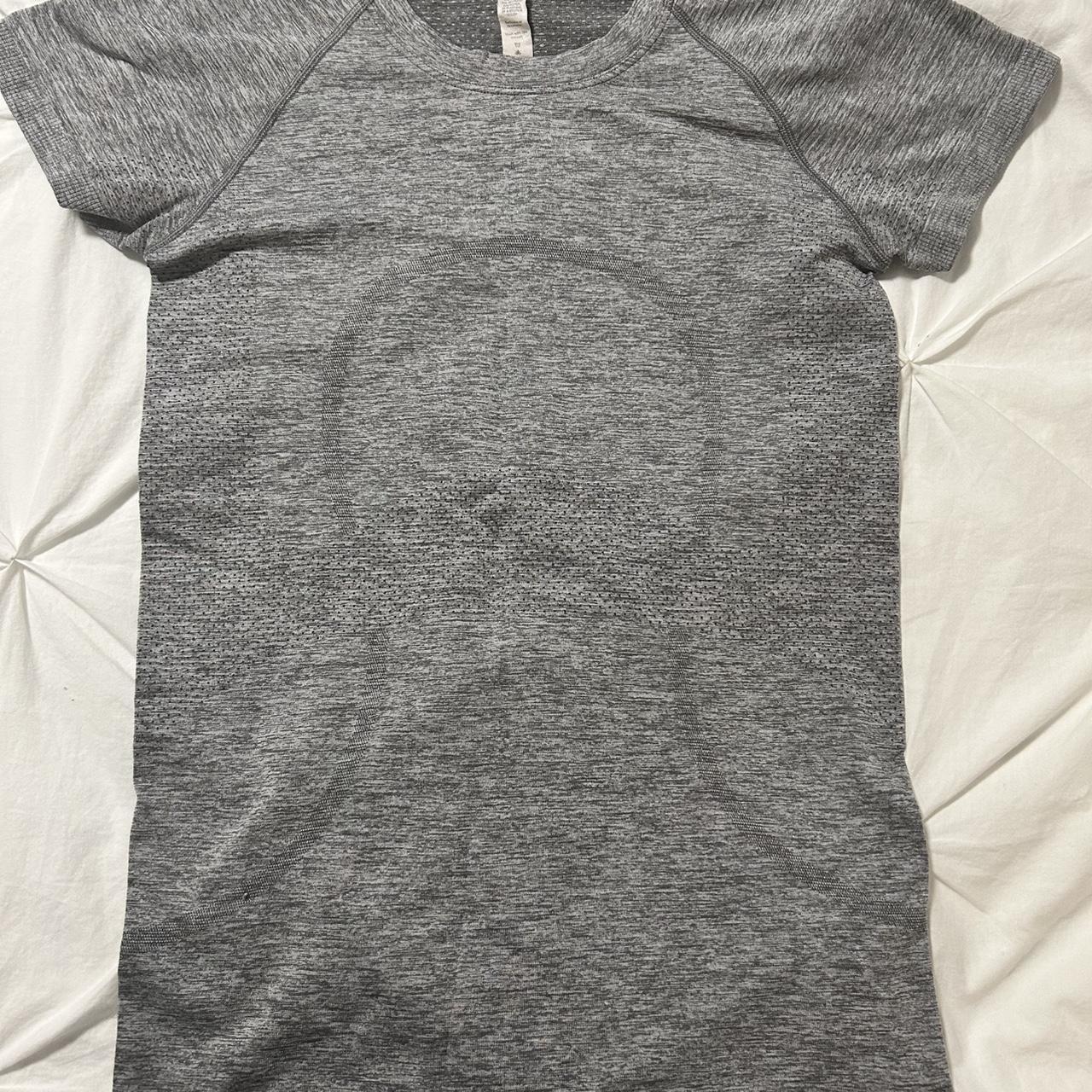 Grey Lululemon Swiftly Tech short sleeve top... - Depop