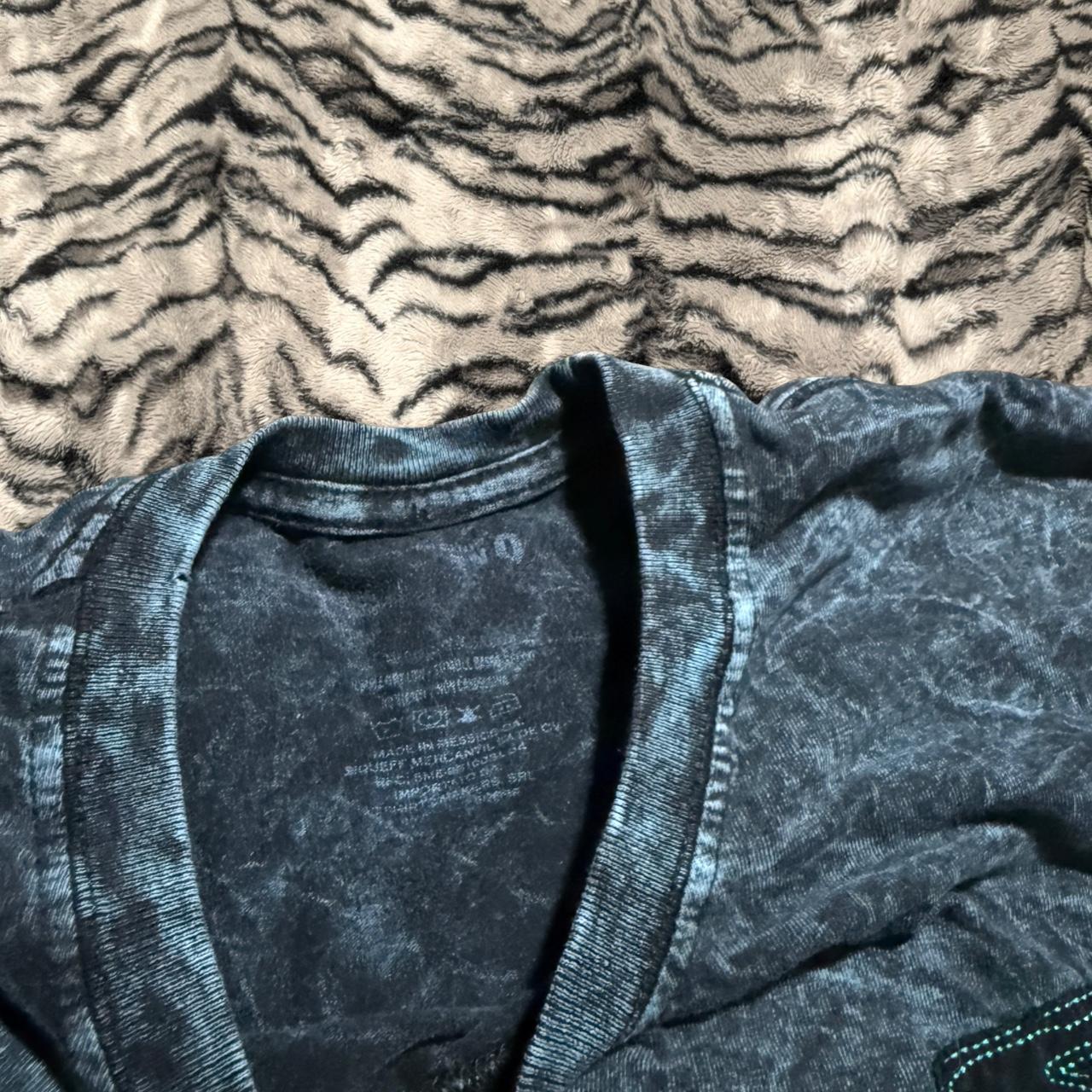 Early 2000s vintage y2k blue all over print hidden... | Depop