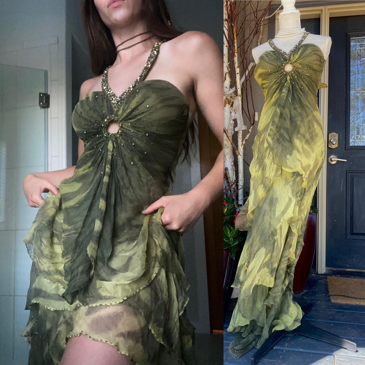 Early Y2k forest fairy summer/fall gown with layers... - Depop
