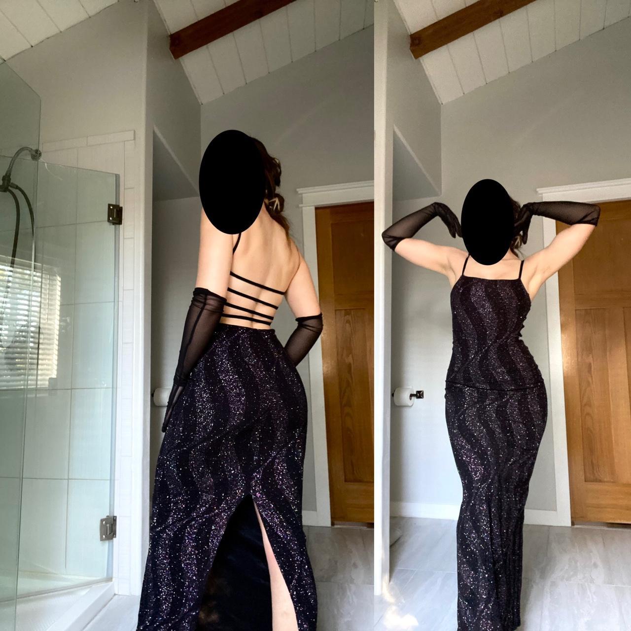 Midnight Disco Formal Dress Psychedelic silver and... | Depop