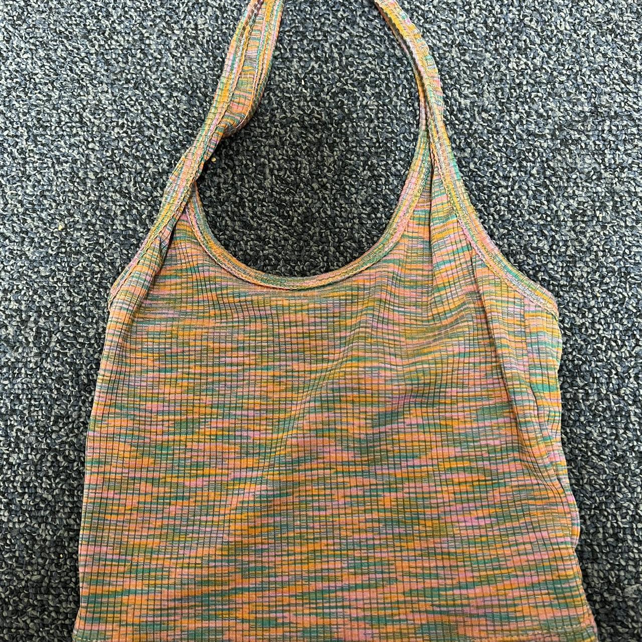 Cutest multi color halter top - Depop