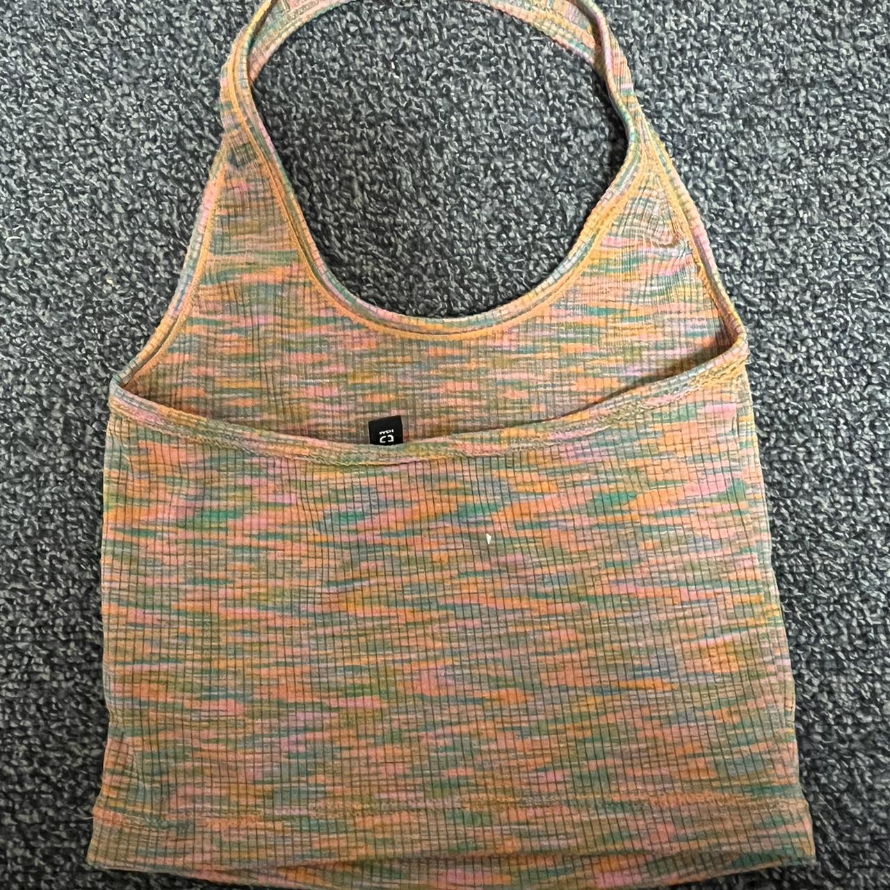 Cutest multi color halter top - Depop