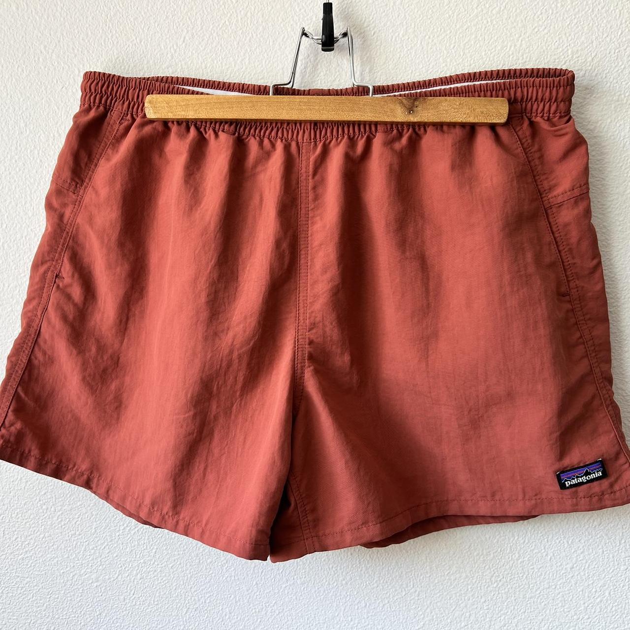 Patagonia baggies in Spanish red women’s large 5... - Depop