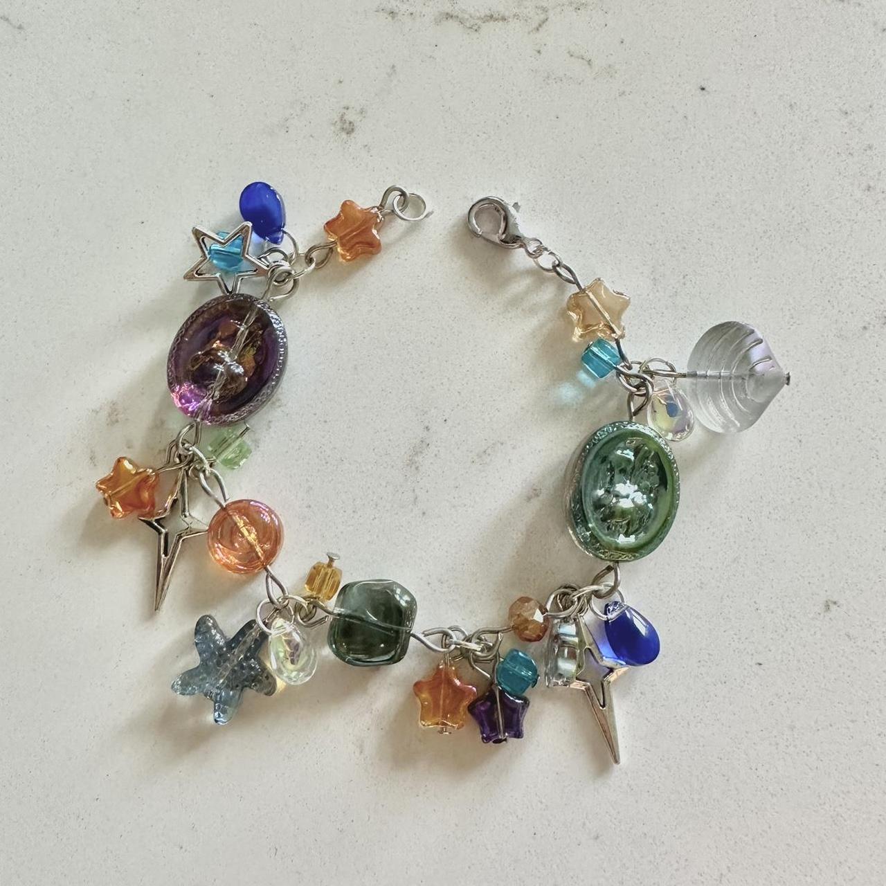 Handmade colorful charm bracelet 🪼 shipping:... - Depop