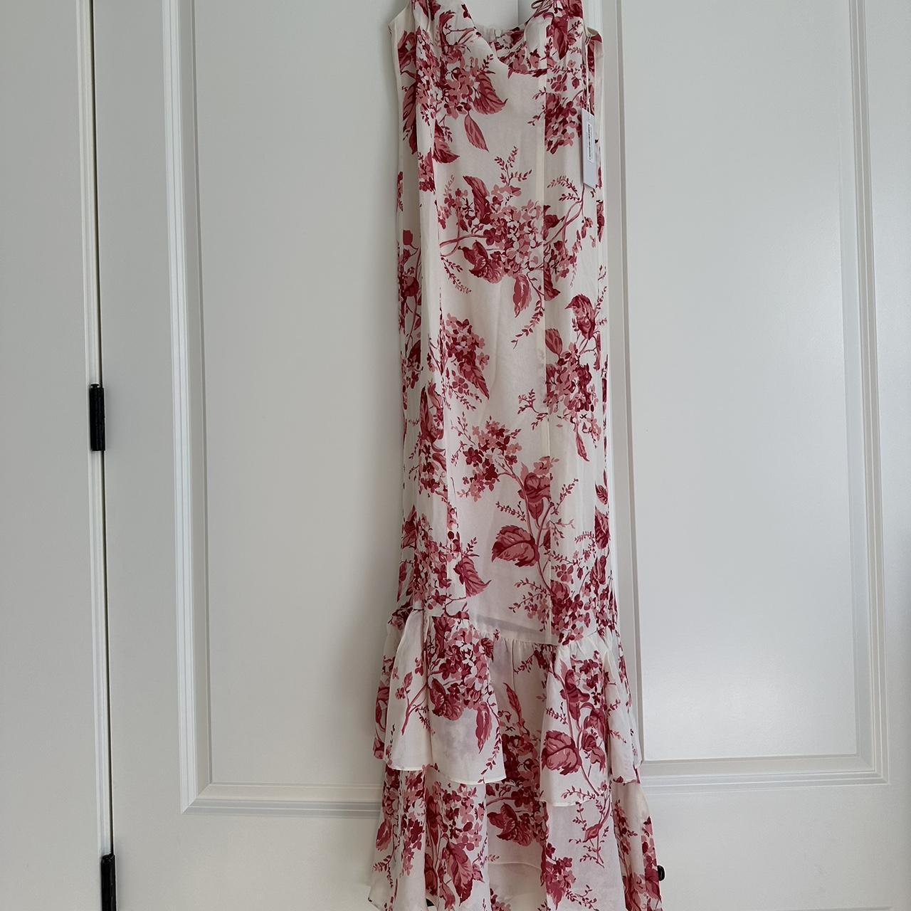 reformation fallon maxi dress *ruffled bottom *tie... - Depop