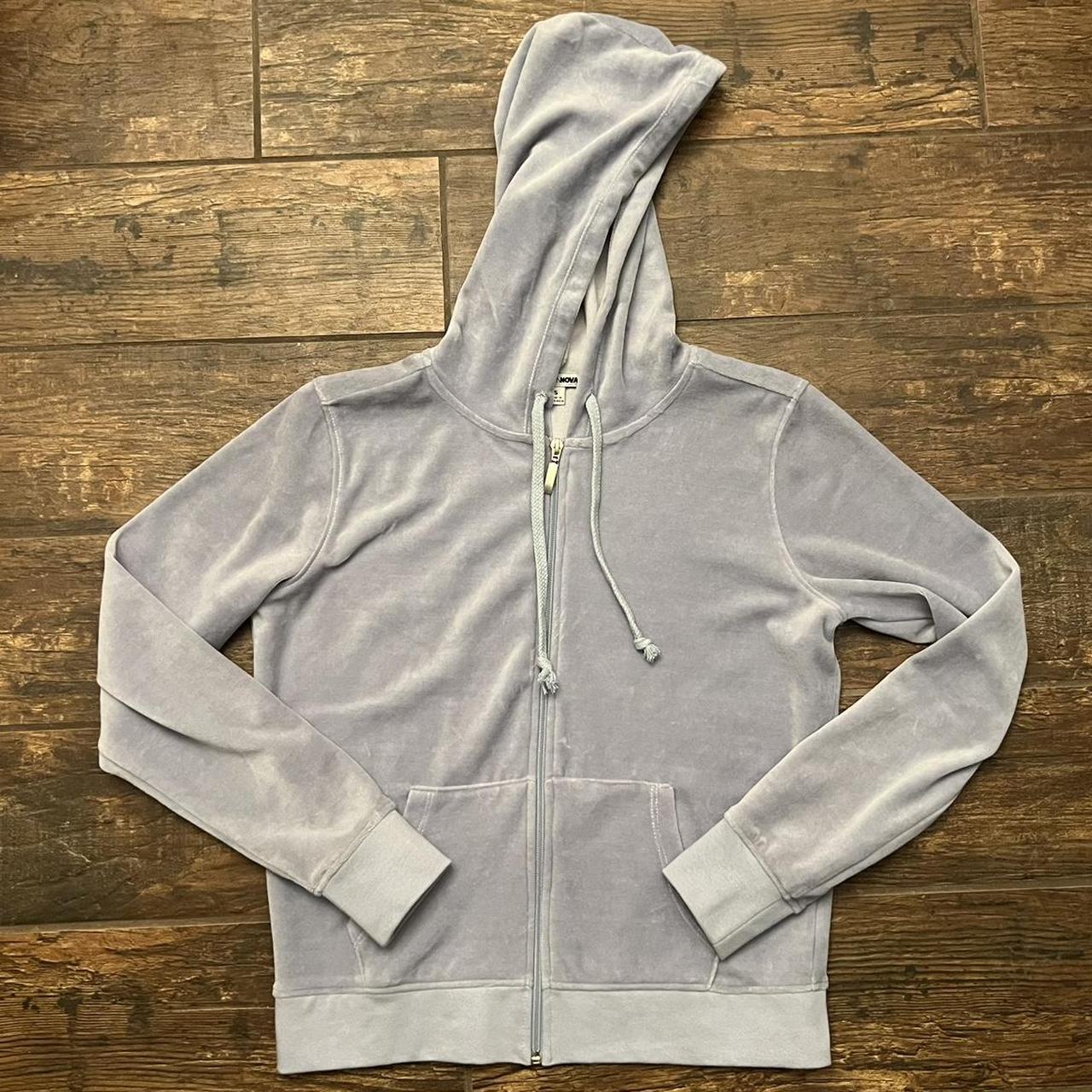 Y2K Velour Periwinkle Jacket Size: Small - Depop