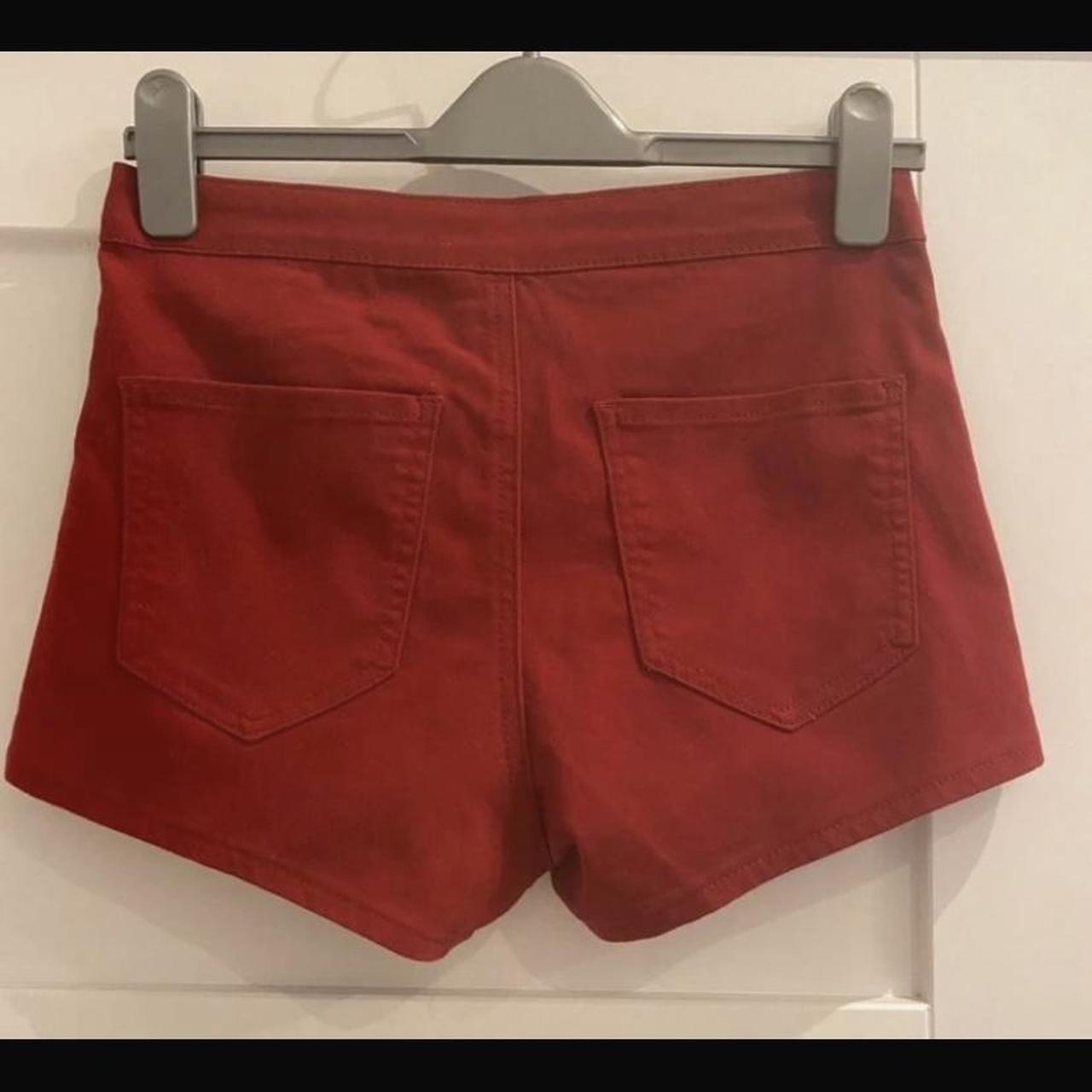 Burgundy / red stretchy shorts Forever 21 Size 28”... - Depop