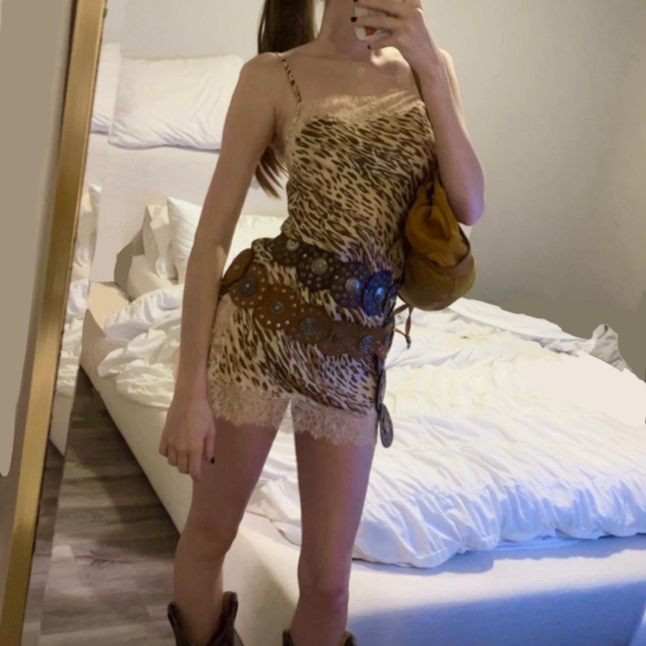 Vintage Victorias Secret Leopard Print And Lace Trim Depop