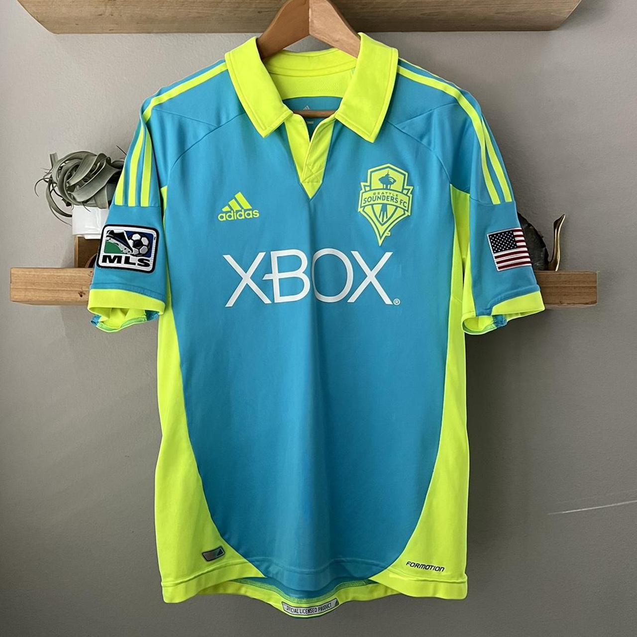 Soccer jersey rare Seattle Sounders size... - Depop