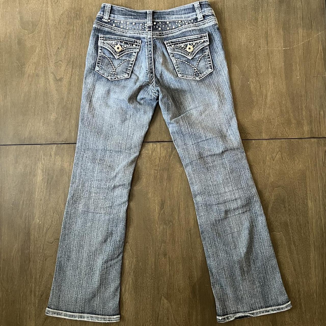 Women's Blue and Silver Jeans | Depop