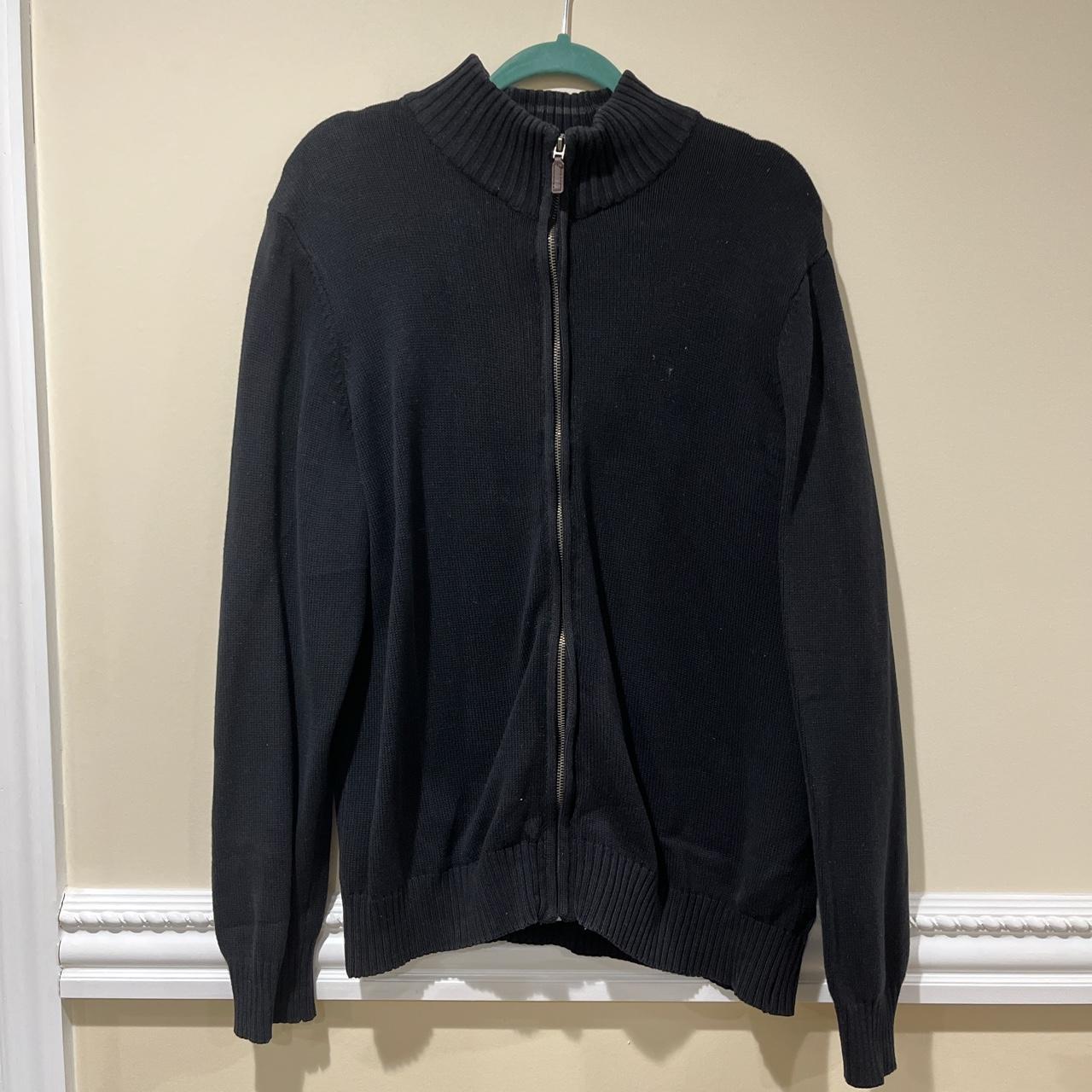 Dockers Zip Up Black Sweater Great... - Depop