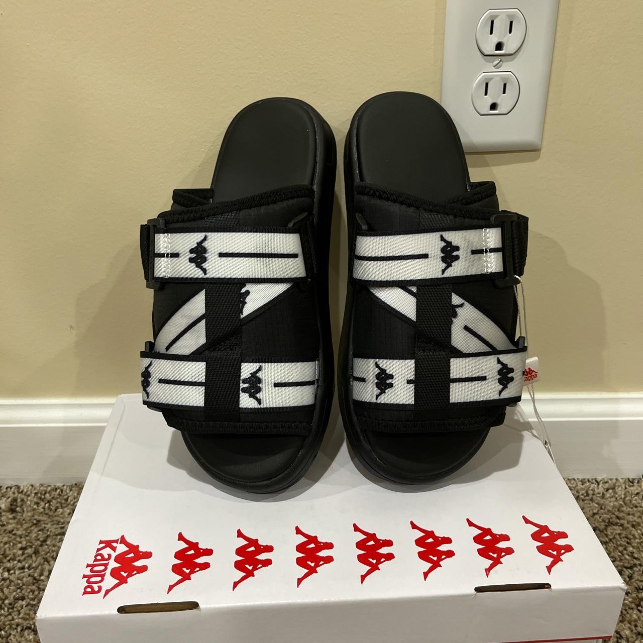 Black and White Kappa Slides Model: Jpn Mitel 2... - Depop