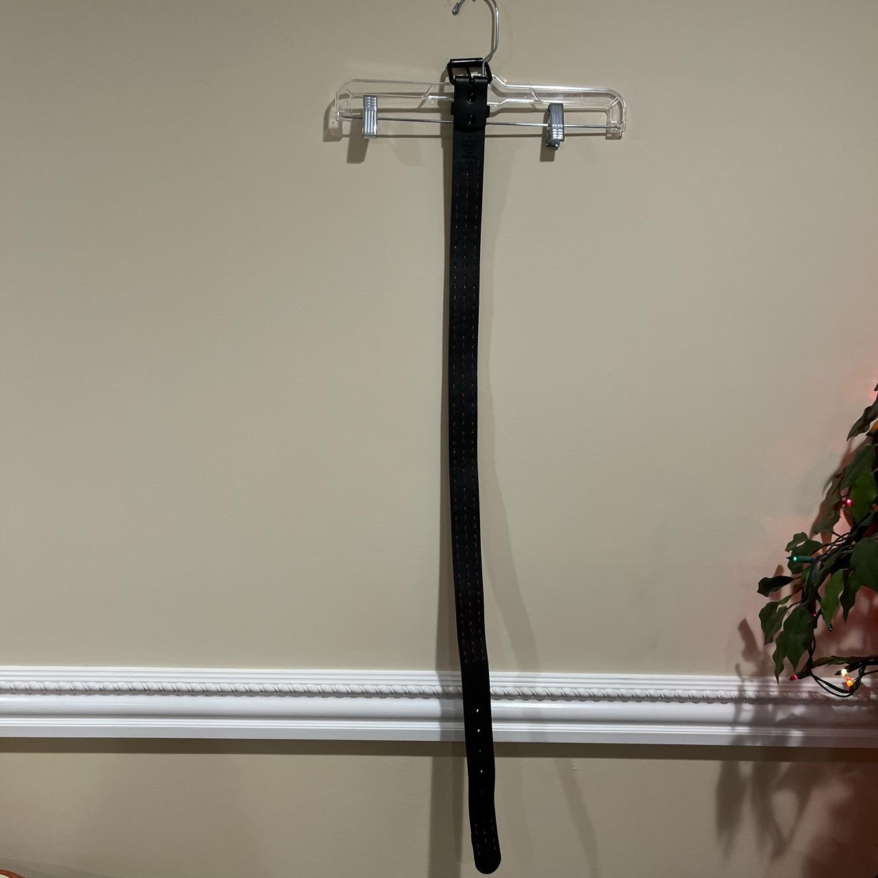 Red and Black Y2K Pyramid Studded Belt From Hot... - Depop