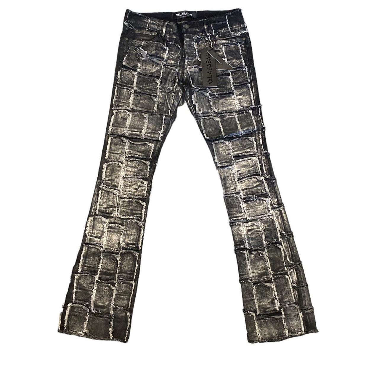 Valabasas stacked flared jeans originally $180 32... - Depop