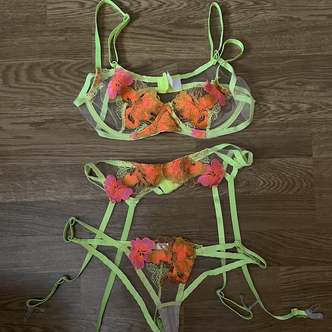 Shein medium neon yellow/green orange and pink... - Depop