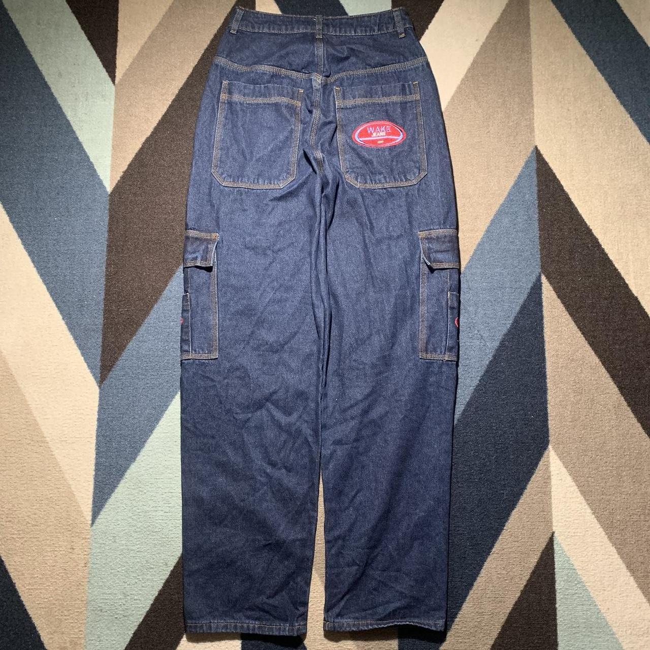 SHEIN Wake Jeans - cargo denim loose fit type Size... - Depop