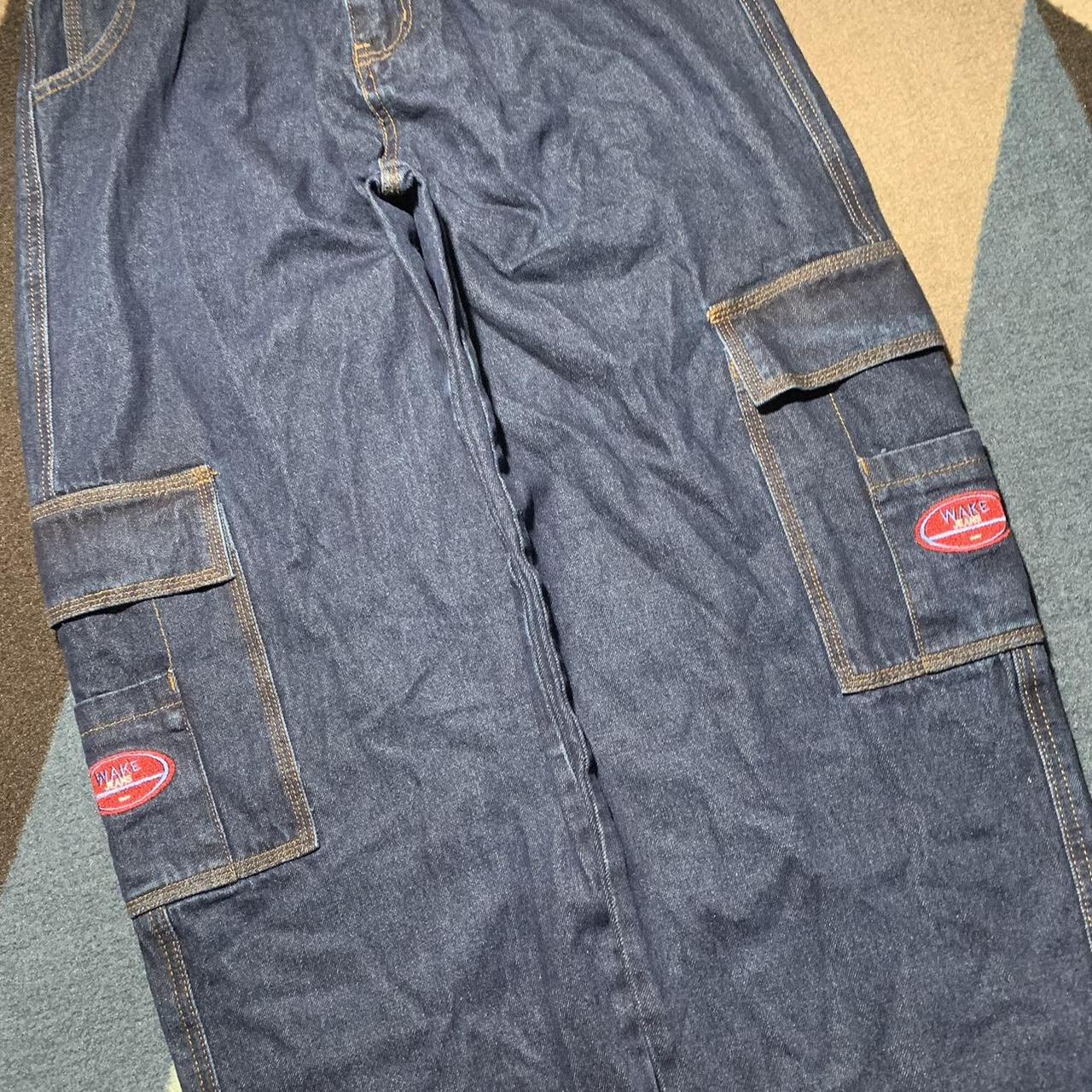 SHEIN Wake Jeans - cargo denim loose fit type Size... - Depop