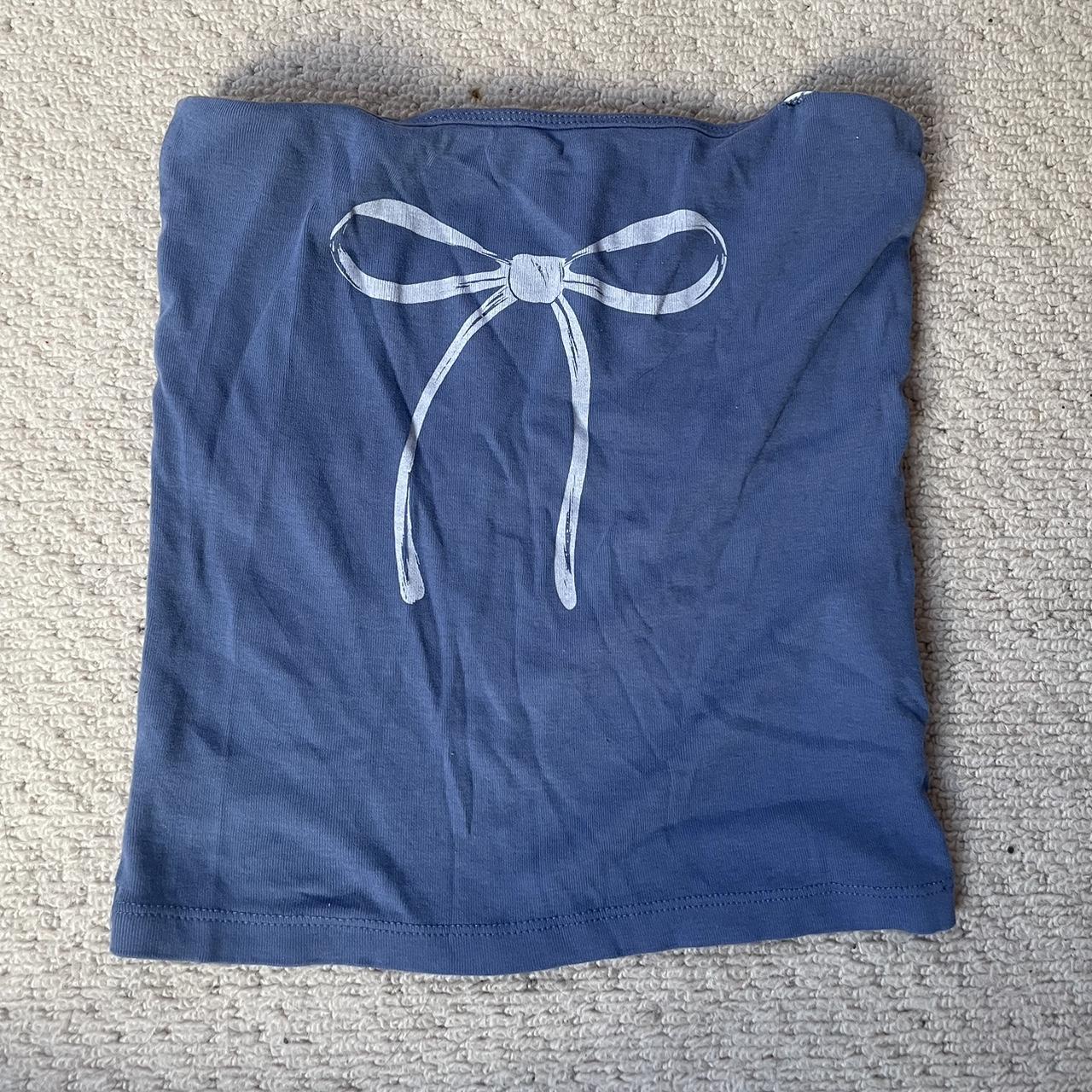 super cute bow tube top from subdued, bought for... - Depop
