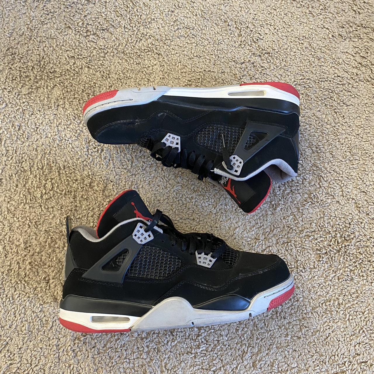 Jordan 4 Breads left back tag is off size... - Depop