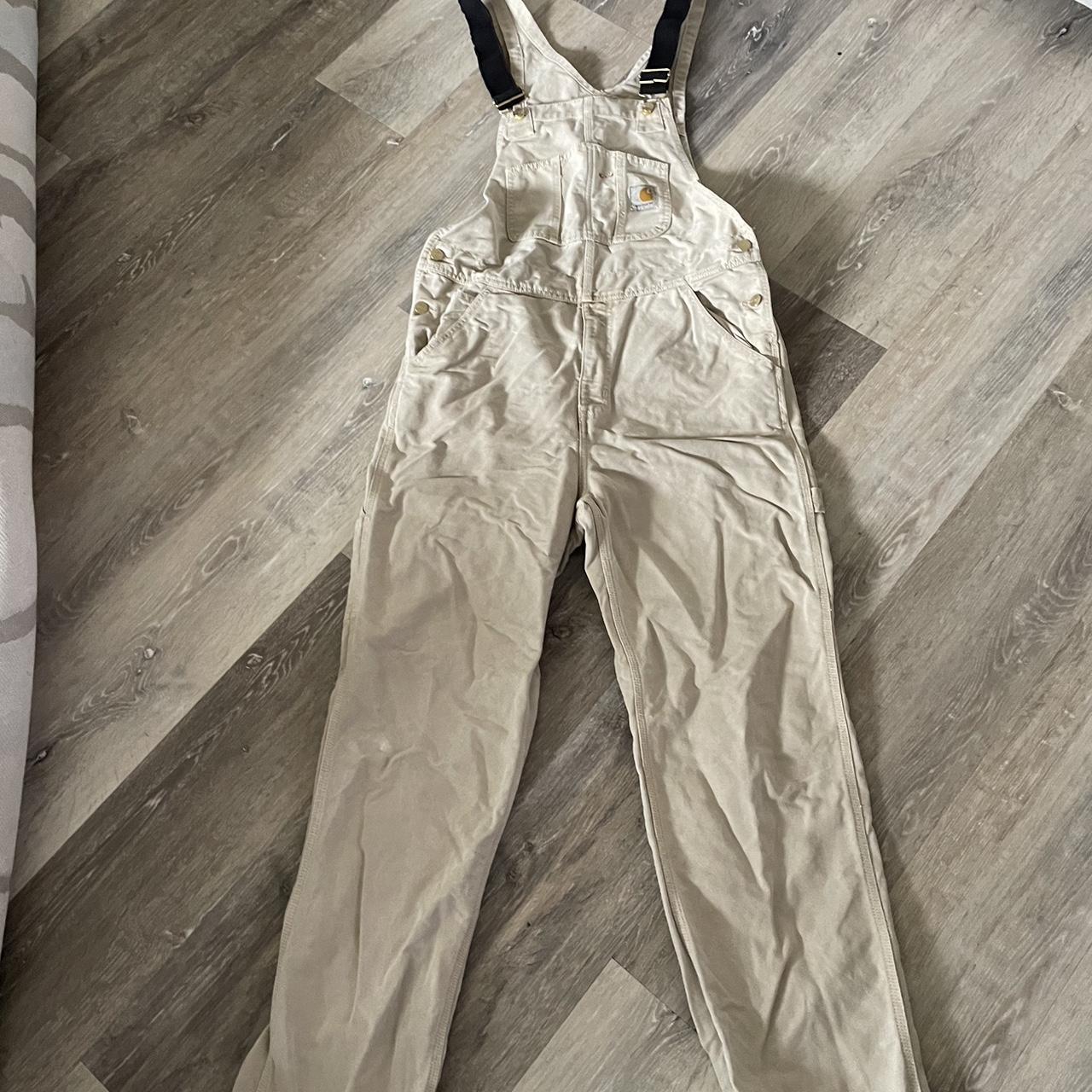 Carhartt Tan Overalls Fits like a large I’ve only... - Depop