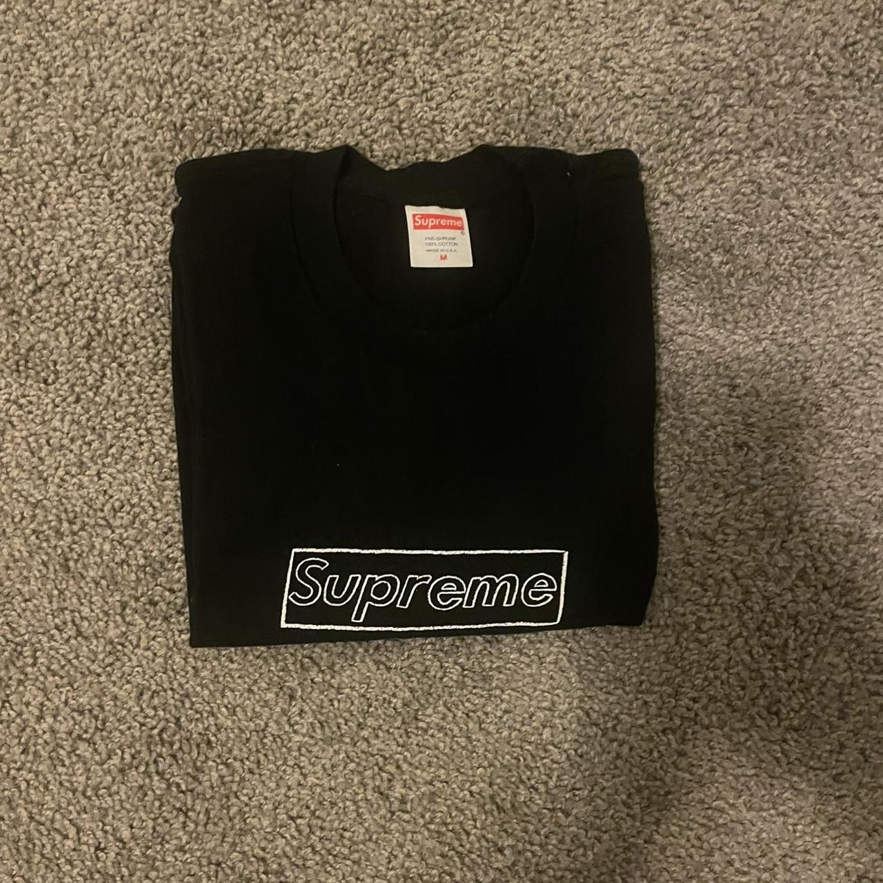 Supreme kaws box logo tee No flaws Size medium Fast... - Depop