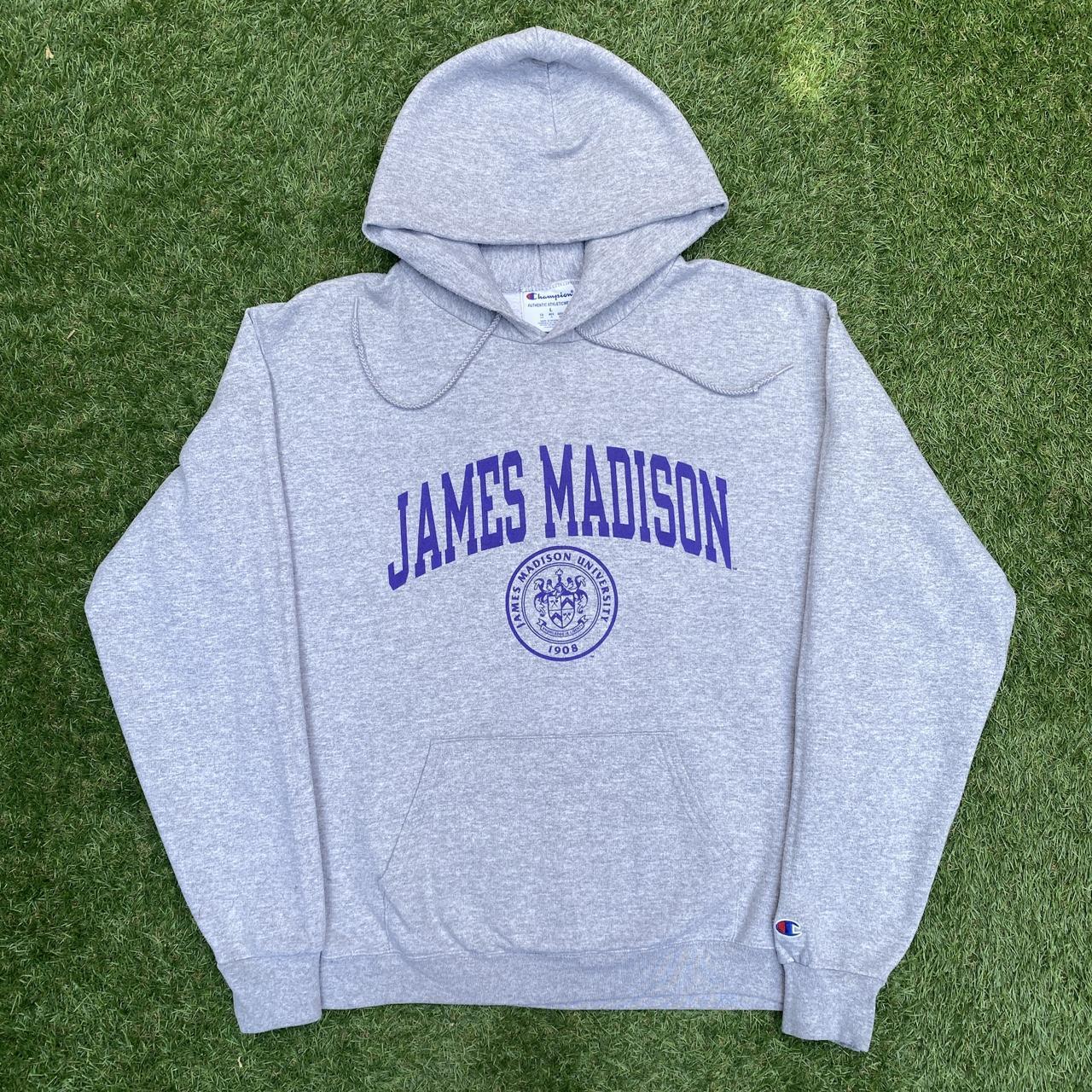CHAMPION x JAMES MADISON UNIVERSITY HOODIE Size ->... - Depop