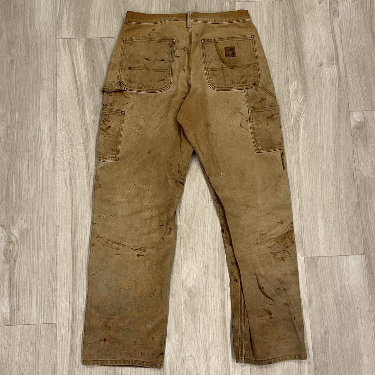 Vintage Tan Carhartt Double Knees -31x32 -very... - Depop
