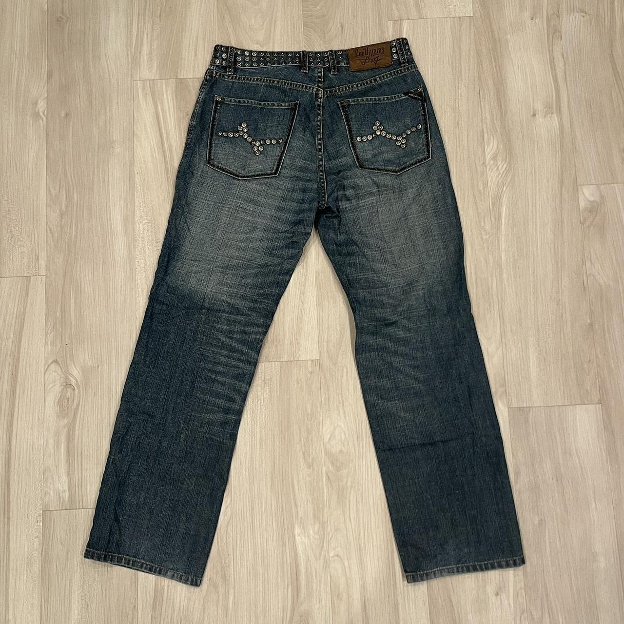 Vintage LRG Studded Jeans -32x32, waist fits like... - Depop