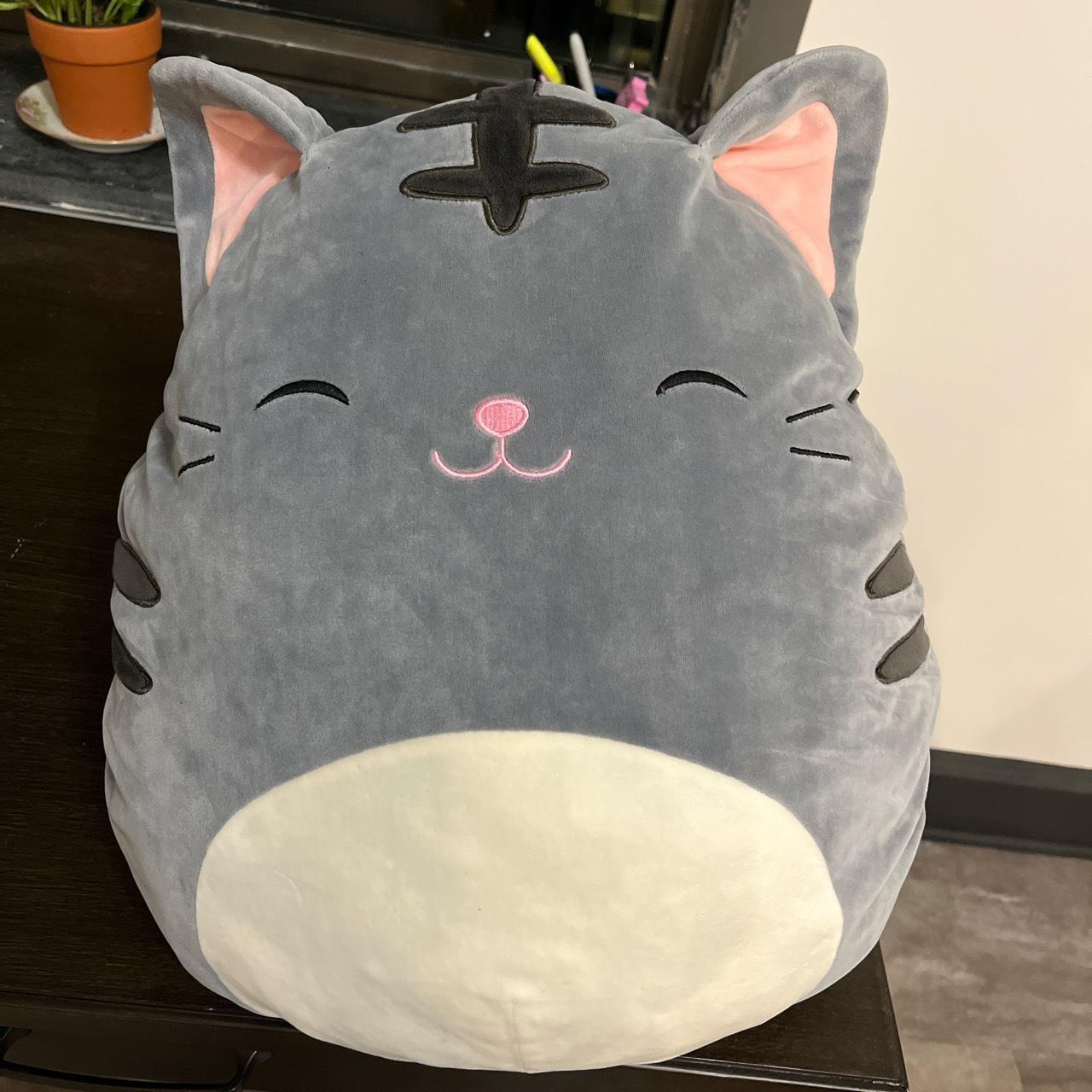 grey cat squishmallow 12 in no stains - Depop