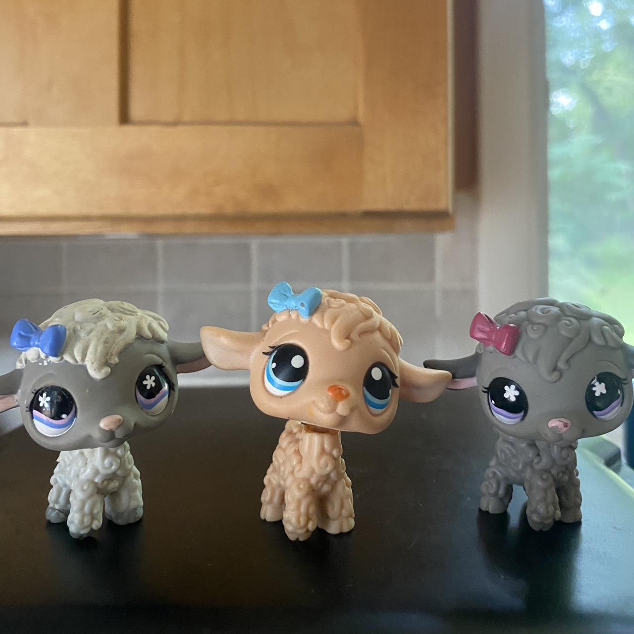Littlest Pet Shop Lambs Set - 3 lambs with bows and... | Depop