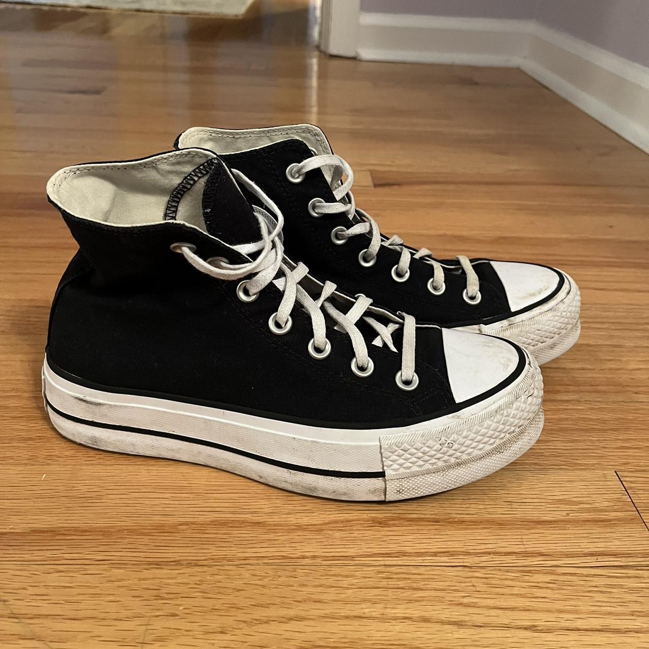 Converse High Top Platform Black US Women 7 No... - Depop