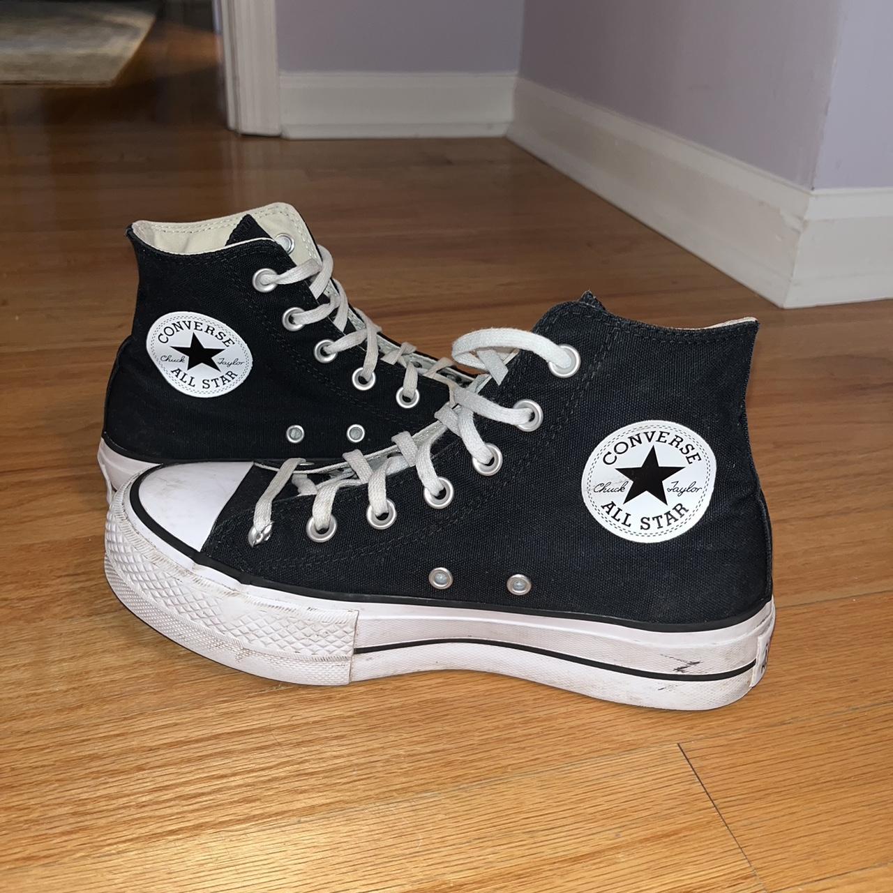 Converse High Top Platform Black US Women 7 No... - Depop