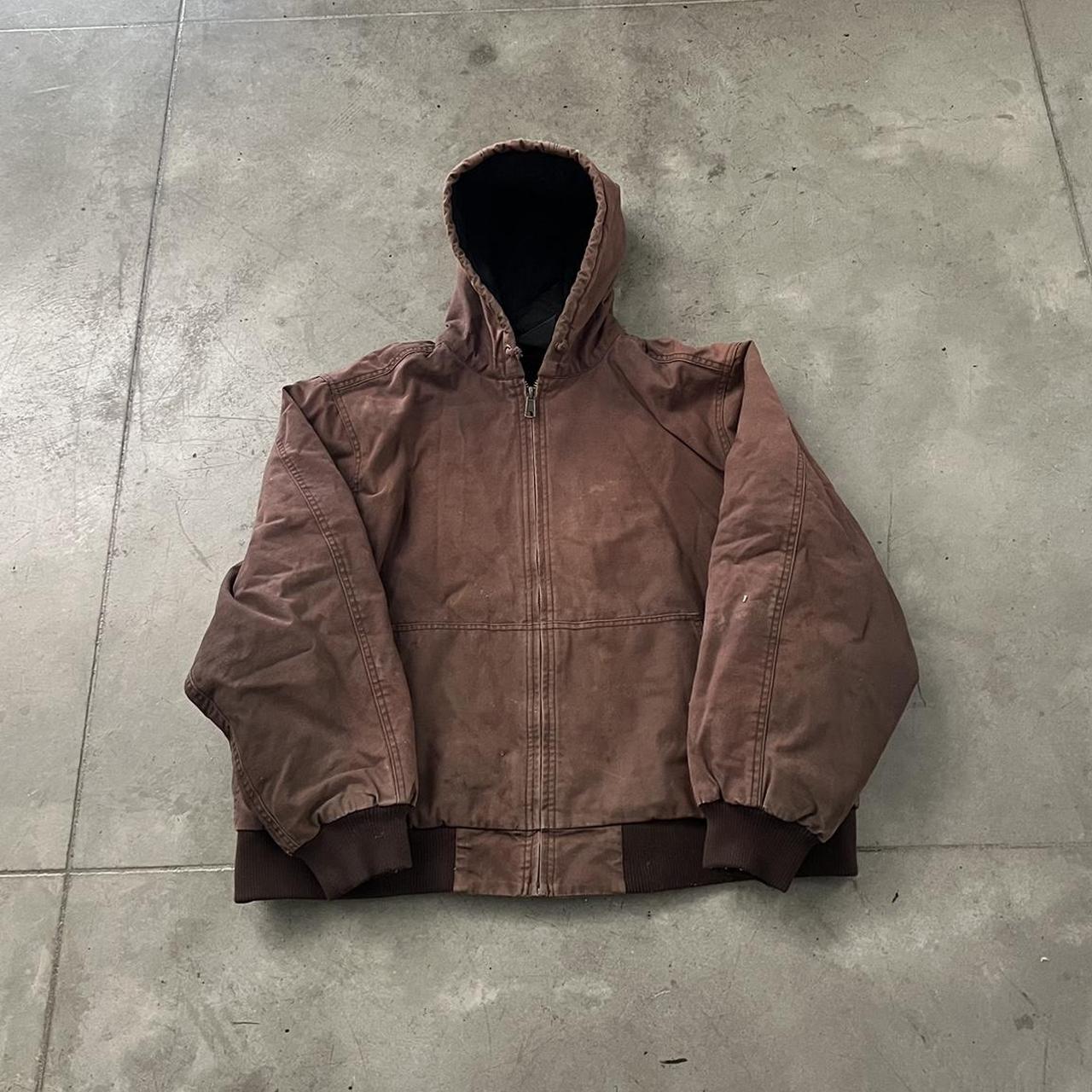 Original 2000’s sun faded dickies workman jacket... - Depop