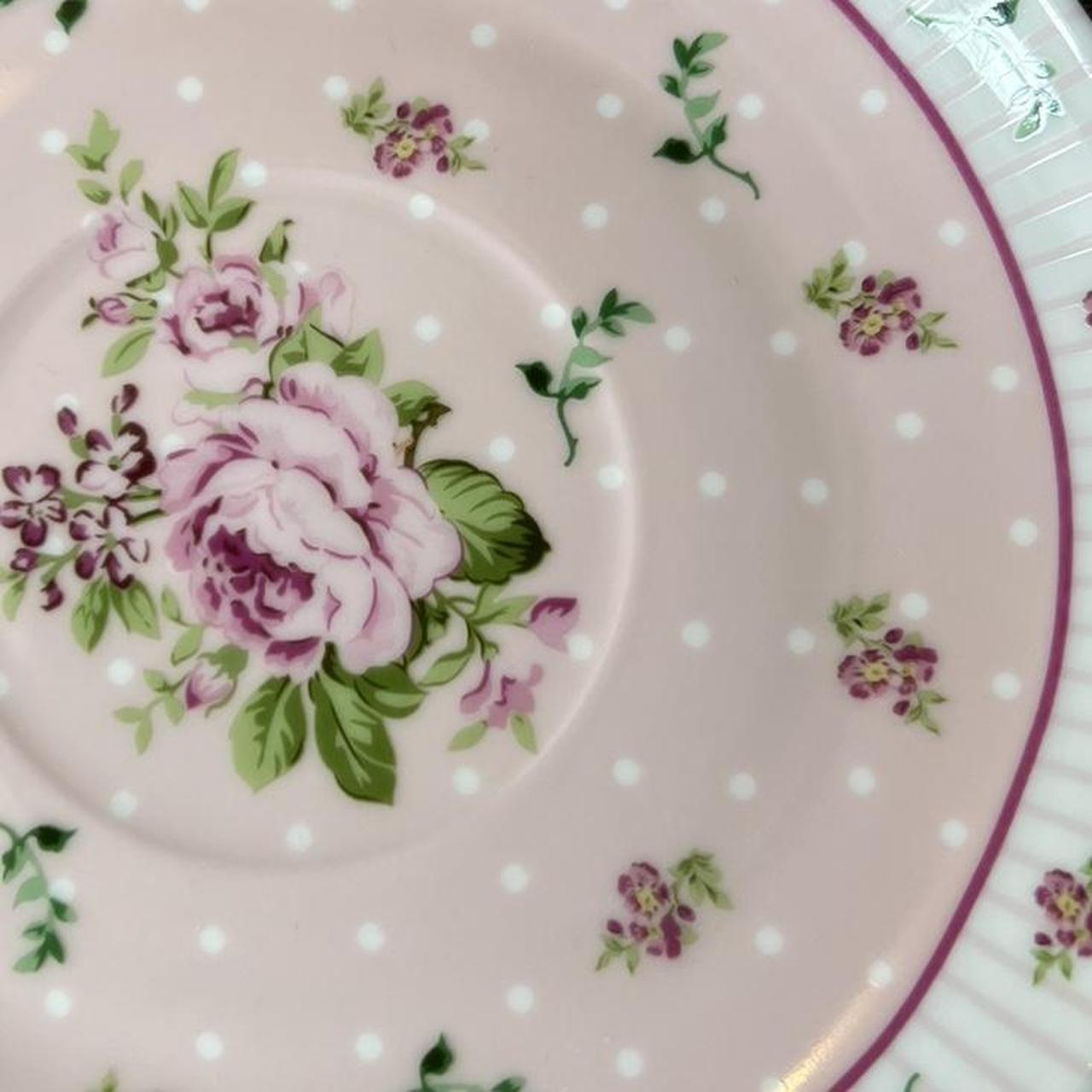 Gorgeous pink design porcelain plate ,perfect for... - Depop