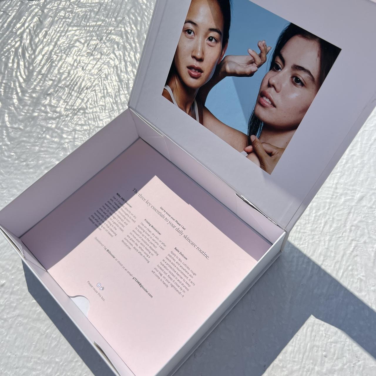 Glossier box Has a tear. Refer to photos. Magnetic... - Depop