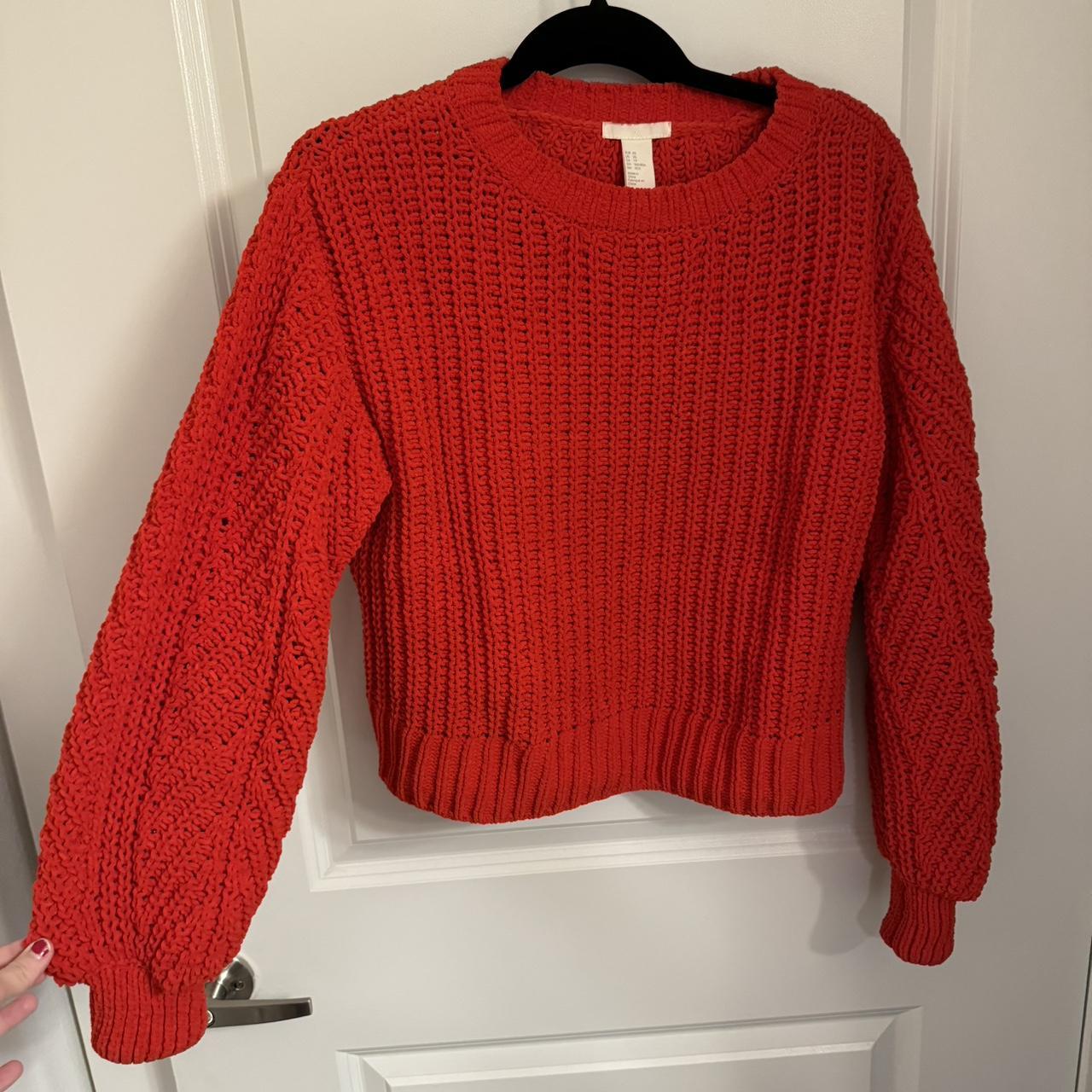 Chunky red sweater - Depop