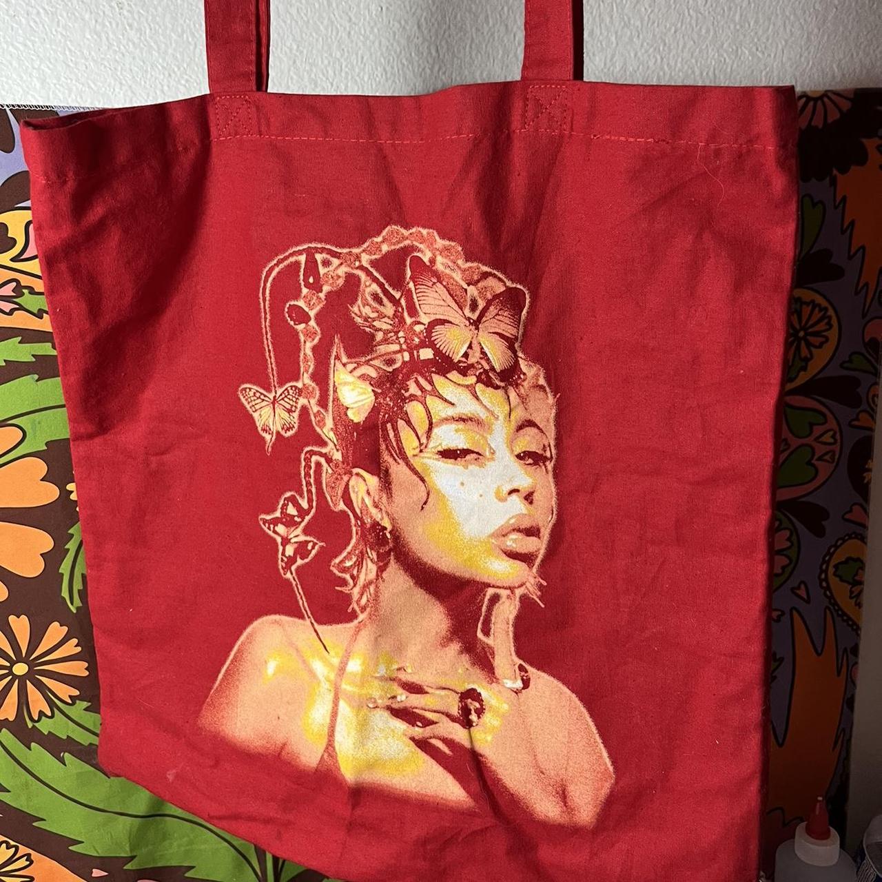 kali uchis merch tote bag red moon in venus... - Depop