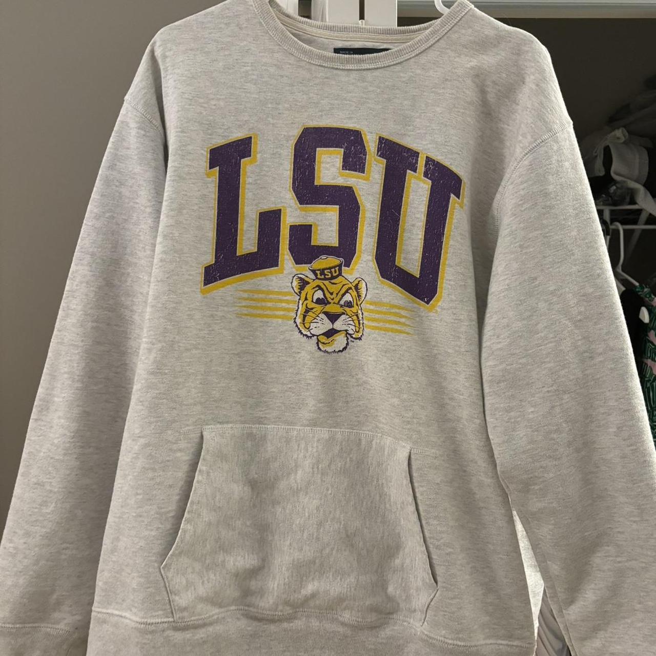 LSU vintage crewneck sweatshirt. Size XL - Depop