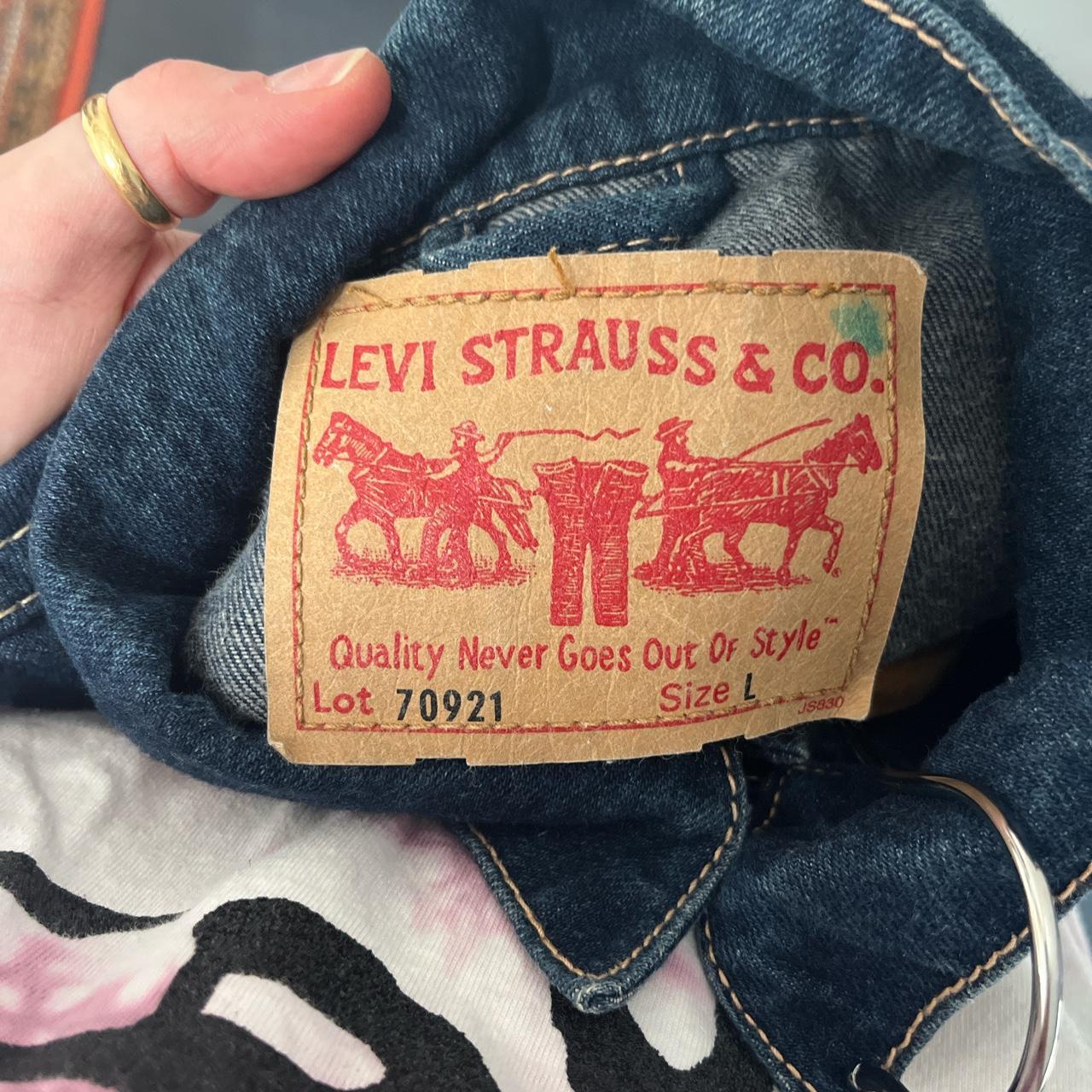 LEVIS denim jacket. Minor mark on front. Says it’s... - Depop
