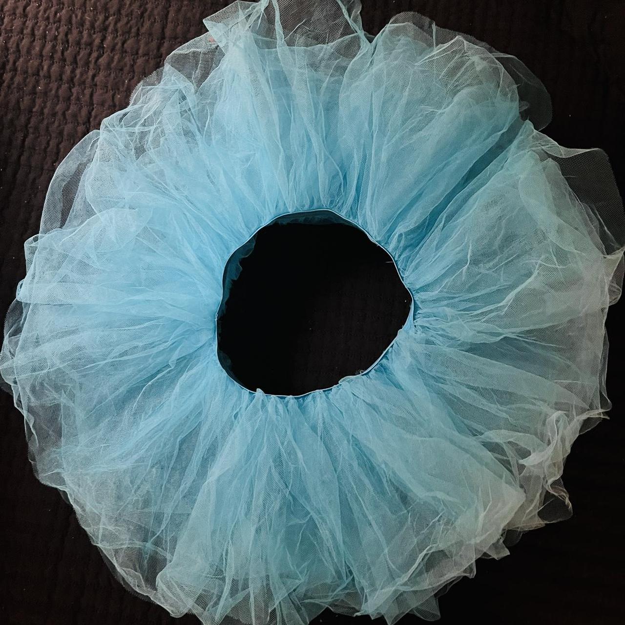 Short blue scene tutu with 2 layers, elastic waist... | Depop