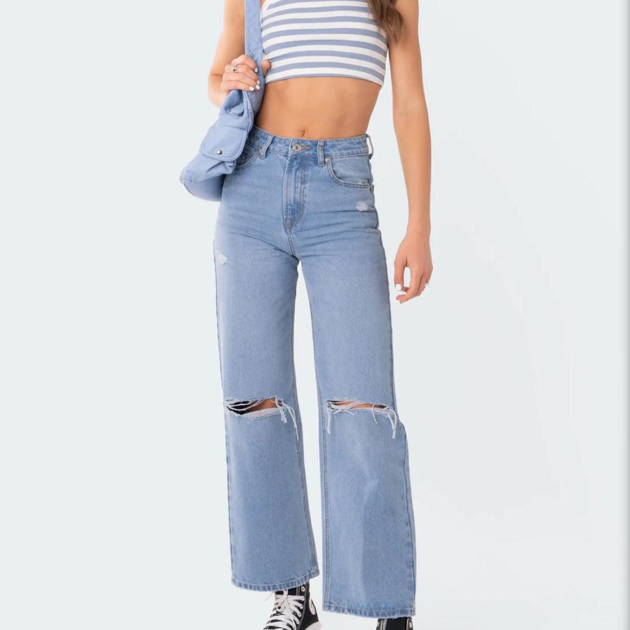 Edikted Lori high rise wide leg jeans. Never worn. - Depop