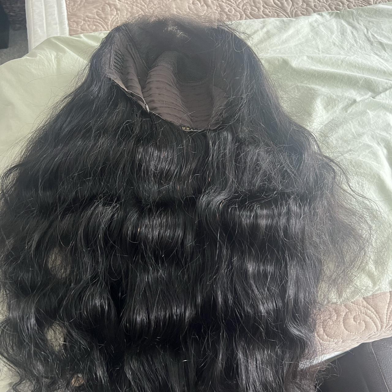 Black 26in 5x5 closure wig Comes pre plucked 100%... - Depop