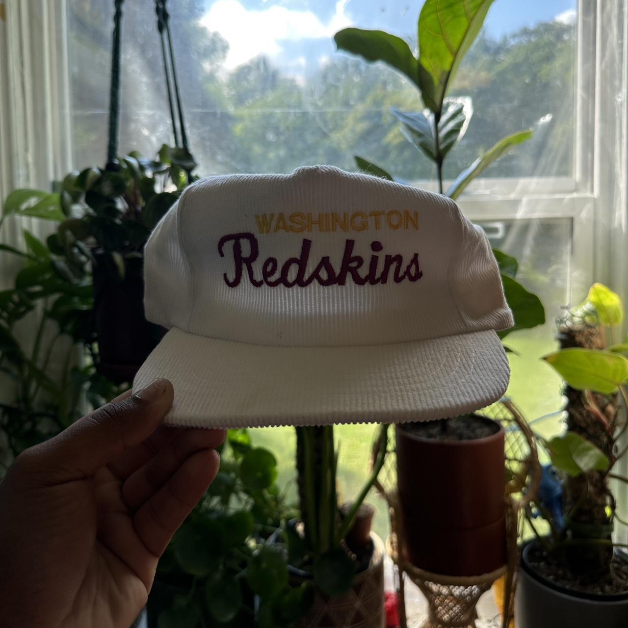 Washington redskins White corduroy SnapBack Brand:... - Depop