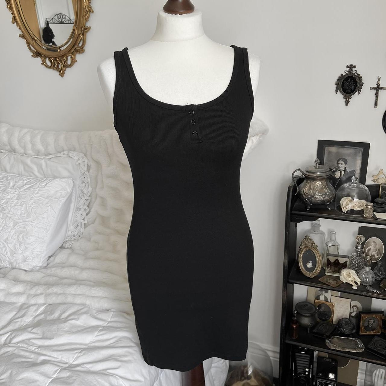 Zara black ribbed bodycon dress 🖤 size medium, worn... - Depop