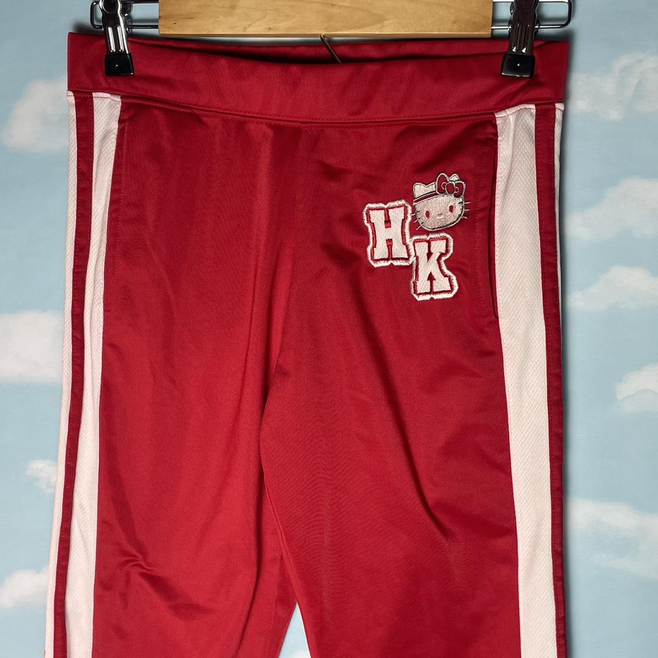 🏷️ hello kitty track pants 🧾 juniors size 12/14,... - Depop